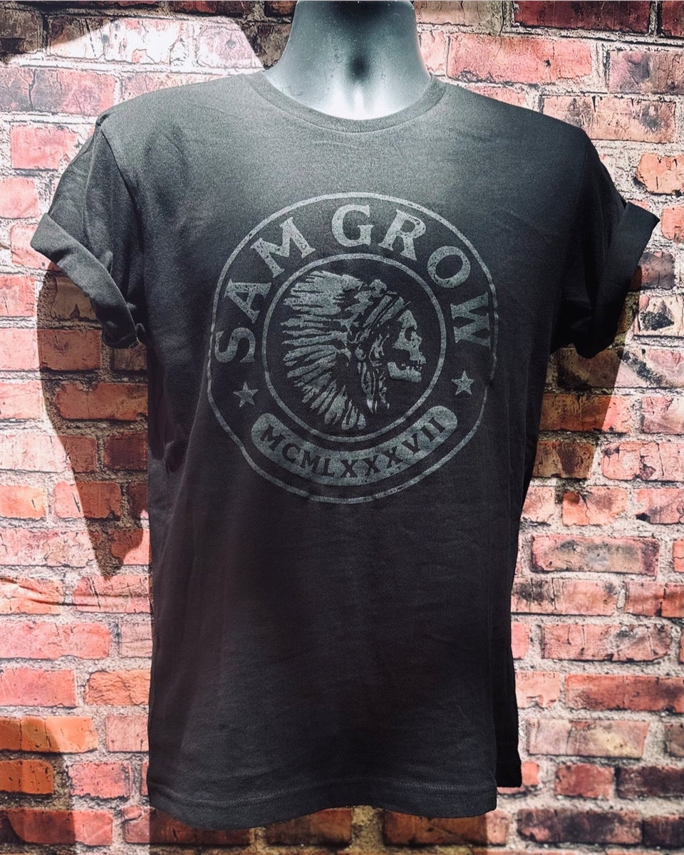 Black On Black Logo T-Shirt – Sam Grow Merch Store