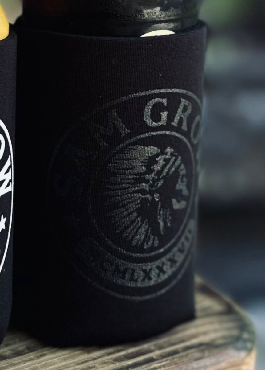 Black Logo Koozie – Sam Grow Merch Store